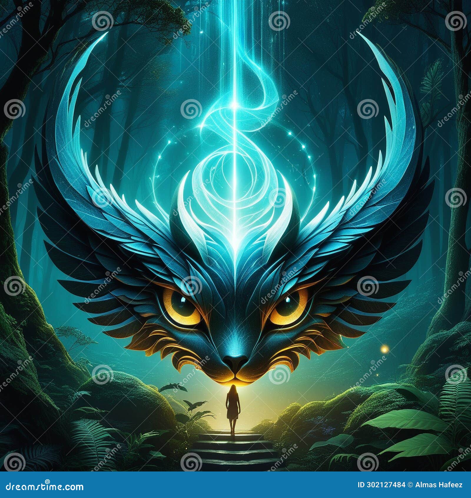 Mythical Mysterious Wonderful Fictional Illustration 3d Rendered ...