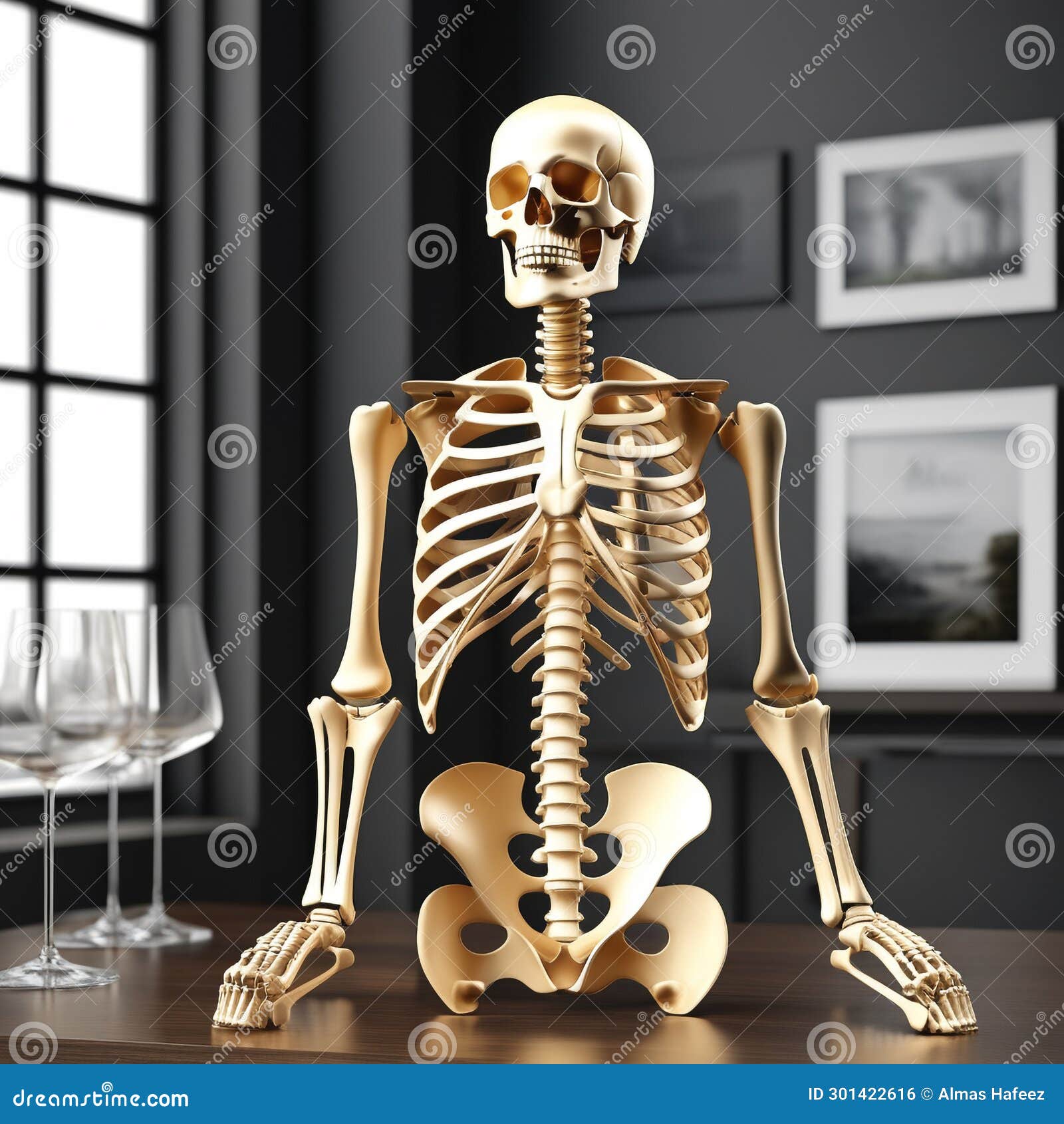 Bone Anatomical Structure of Human, Skeleton Stock Illustration ...