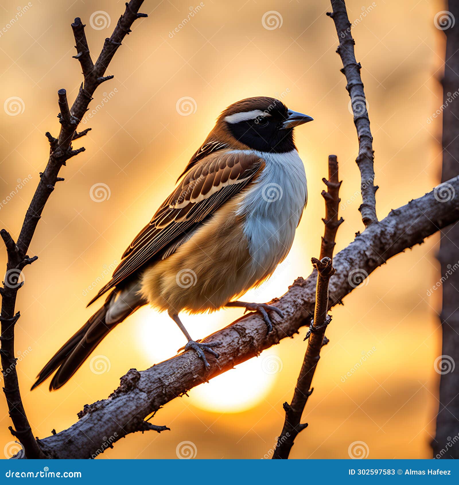 Wild Life Hyper Realistic Photography of a Sparrow Stock Illustration ...