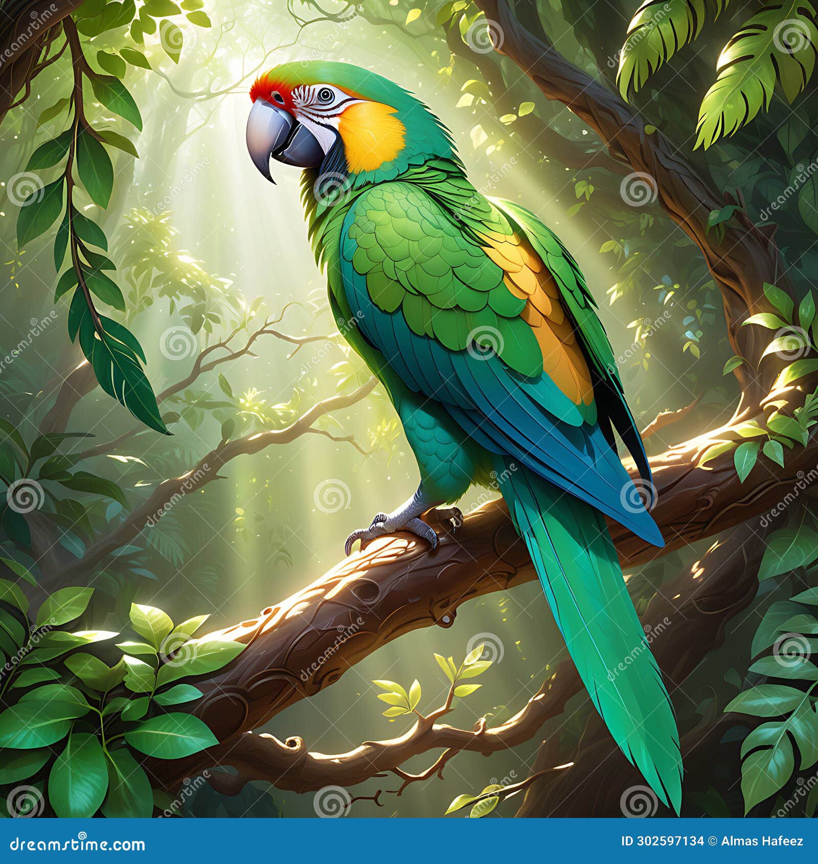 Beautiful Attractive Parrot Hyper Realistic Close Up Ultra Detailed ...