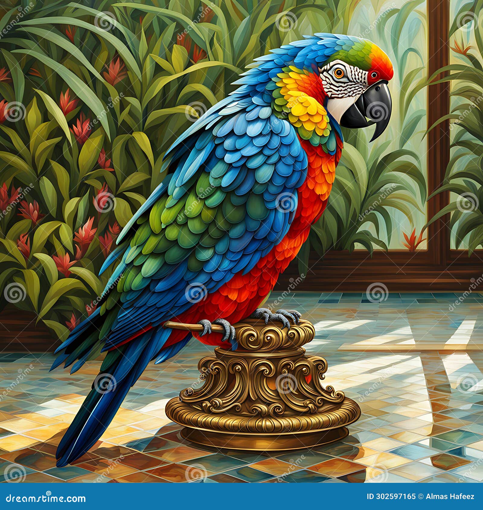 Beautiful Attractive Parrot Hyper Realistic Close Up Ultra Detailed ...