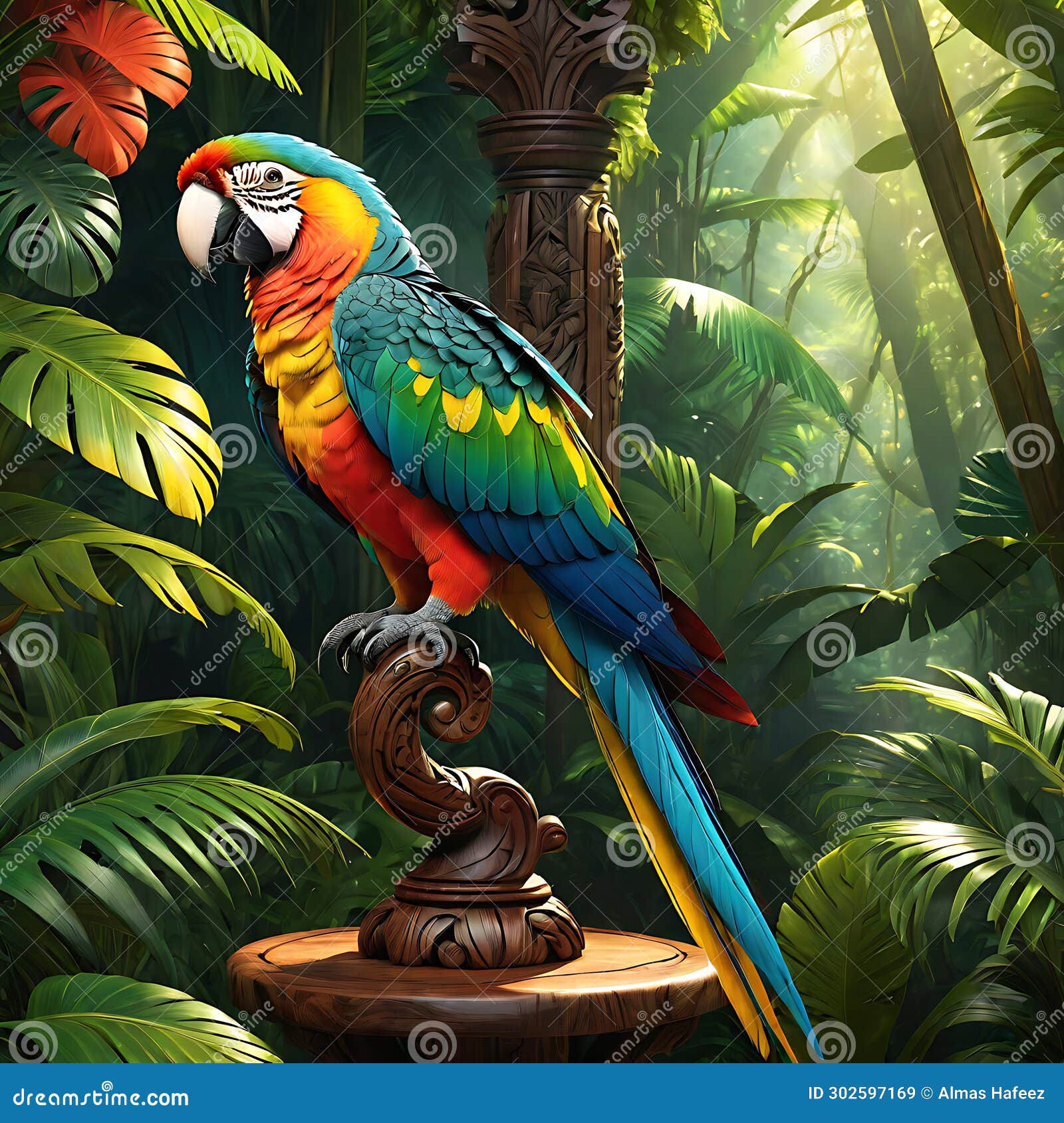 Beautiful Attractive Parrot Hyper Realistic Close Up Ultra Detailed ...