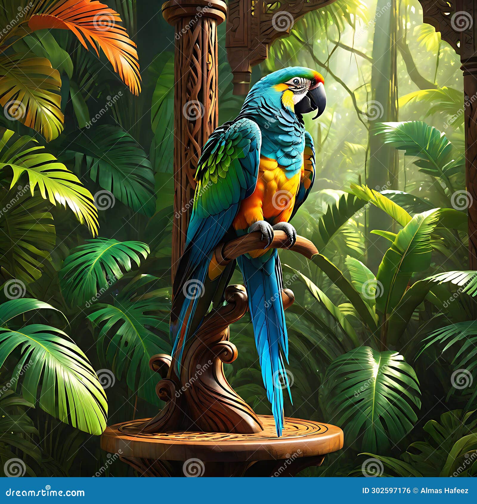 Beautiful Attractive Parrot Hyper Realistic Close Up Ultra Detailed ...