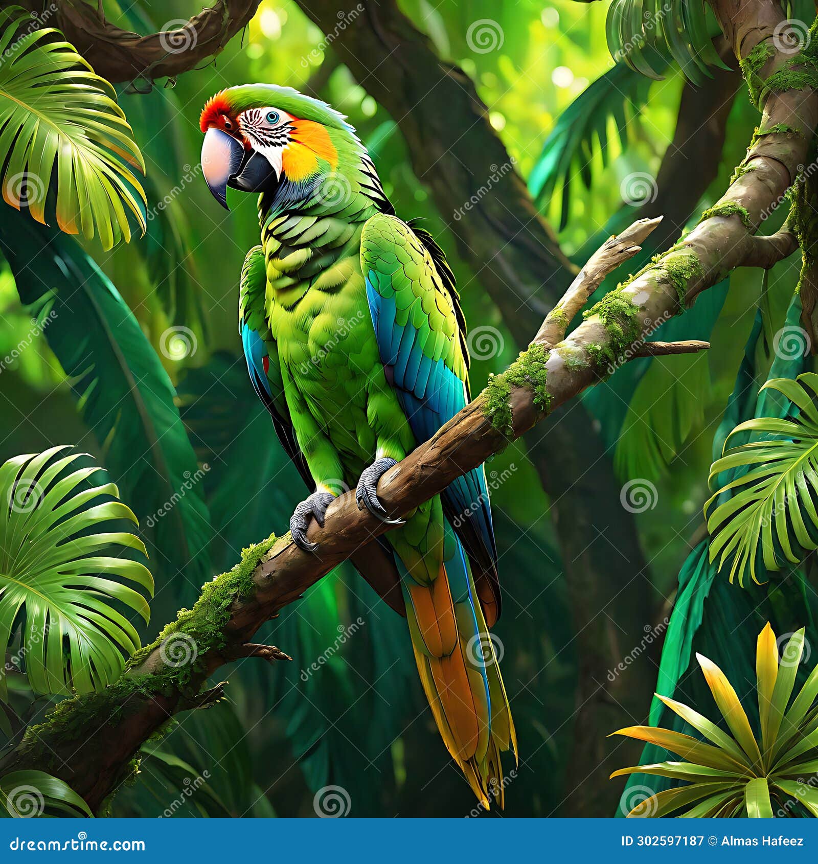 Beautiful Attractive Parrot Hyper Realistic Close Up Ultra Detailed ...