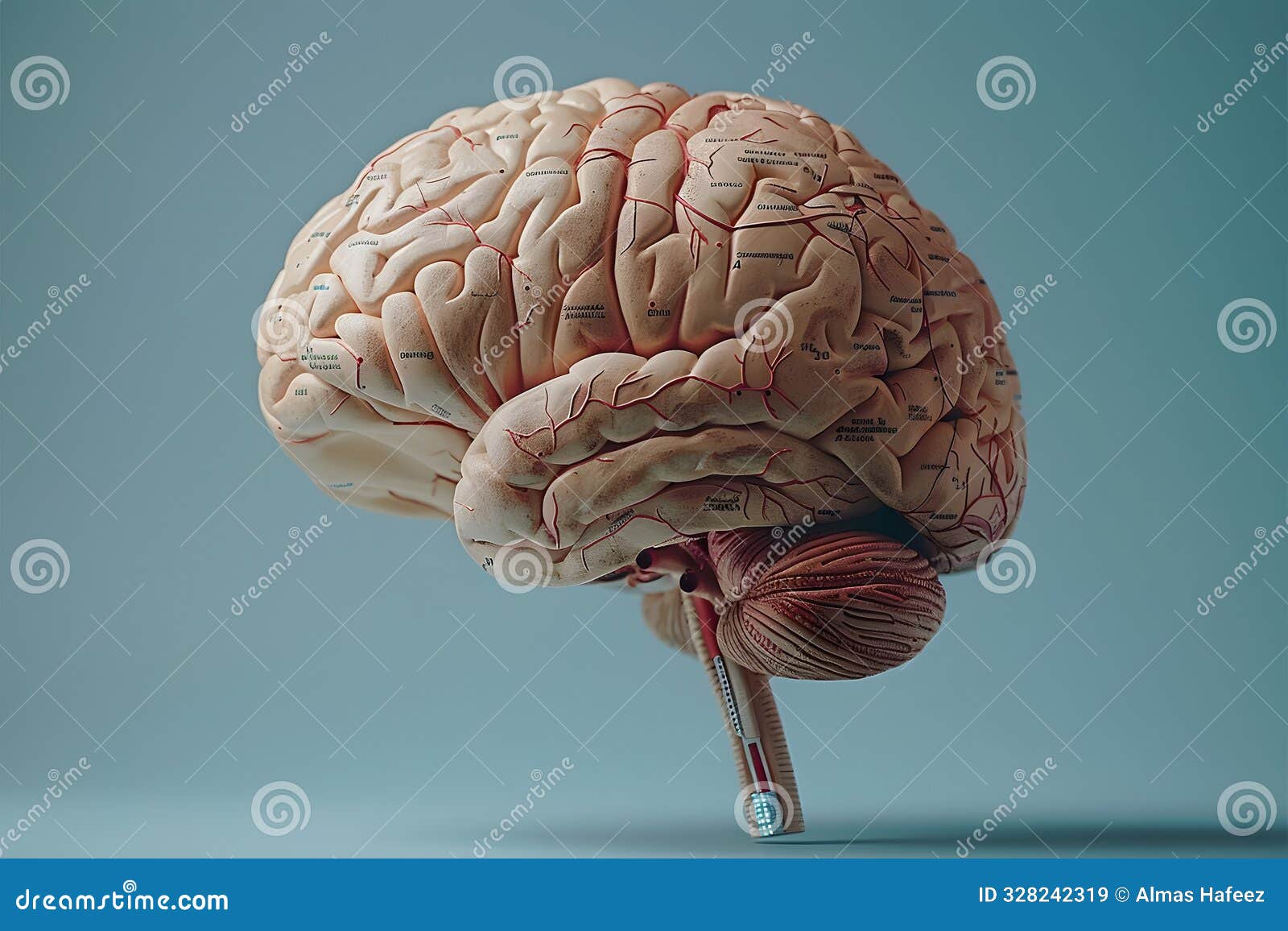 Anatomical Structure of Human Brain Stock Illustration - Illustration ...
