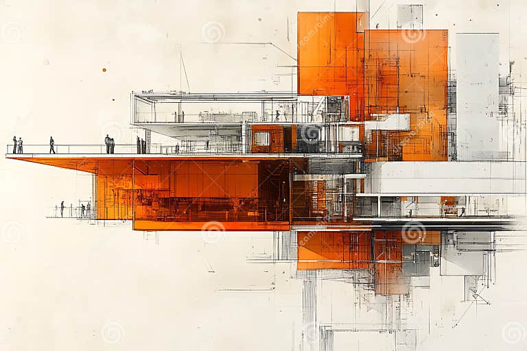 Concept Panel Illustration Design Viewed from Above Stock Illustration ...