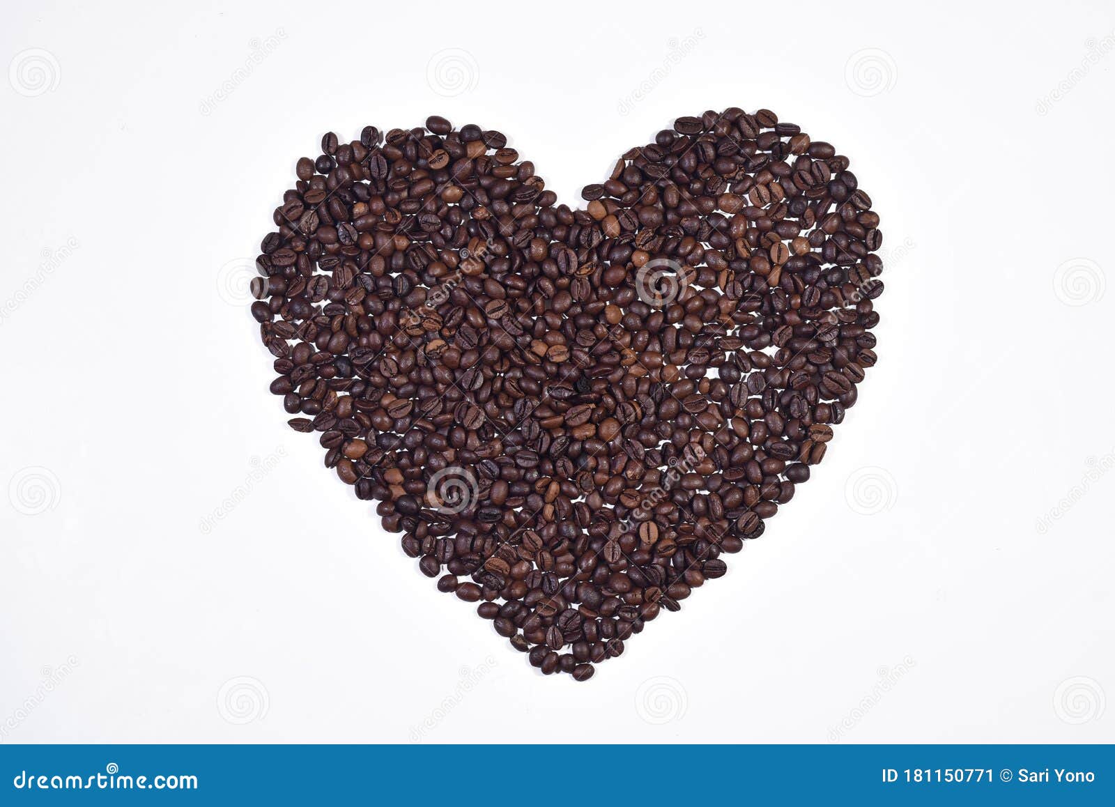 Image of Heart Shaped Roasted Coffee Beans Stock Image - Image of ...