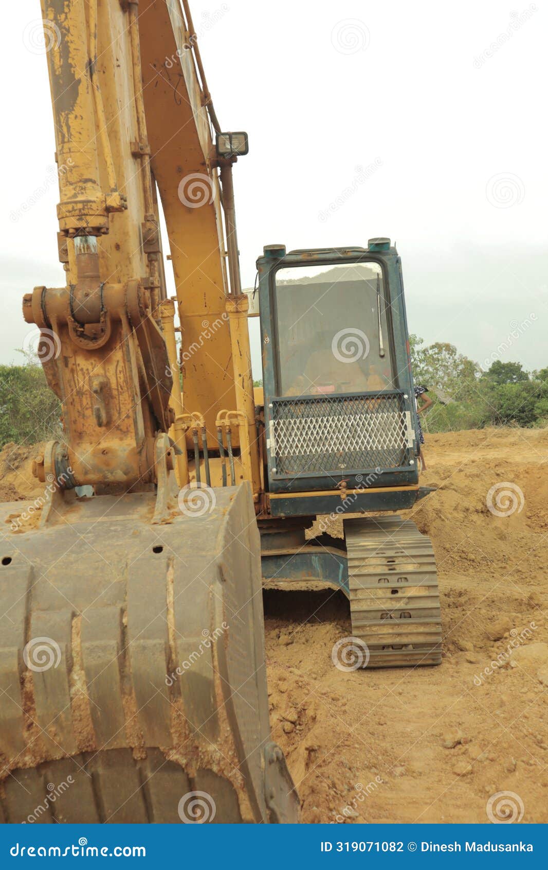 Excavator at Work Construction Site Activity Stock Photo - Image of ...