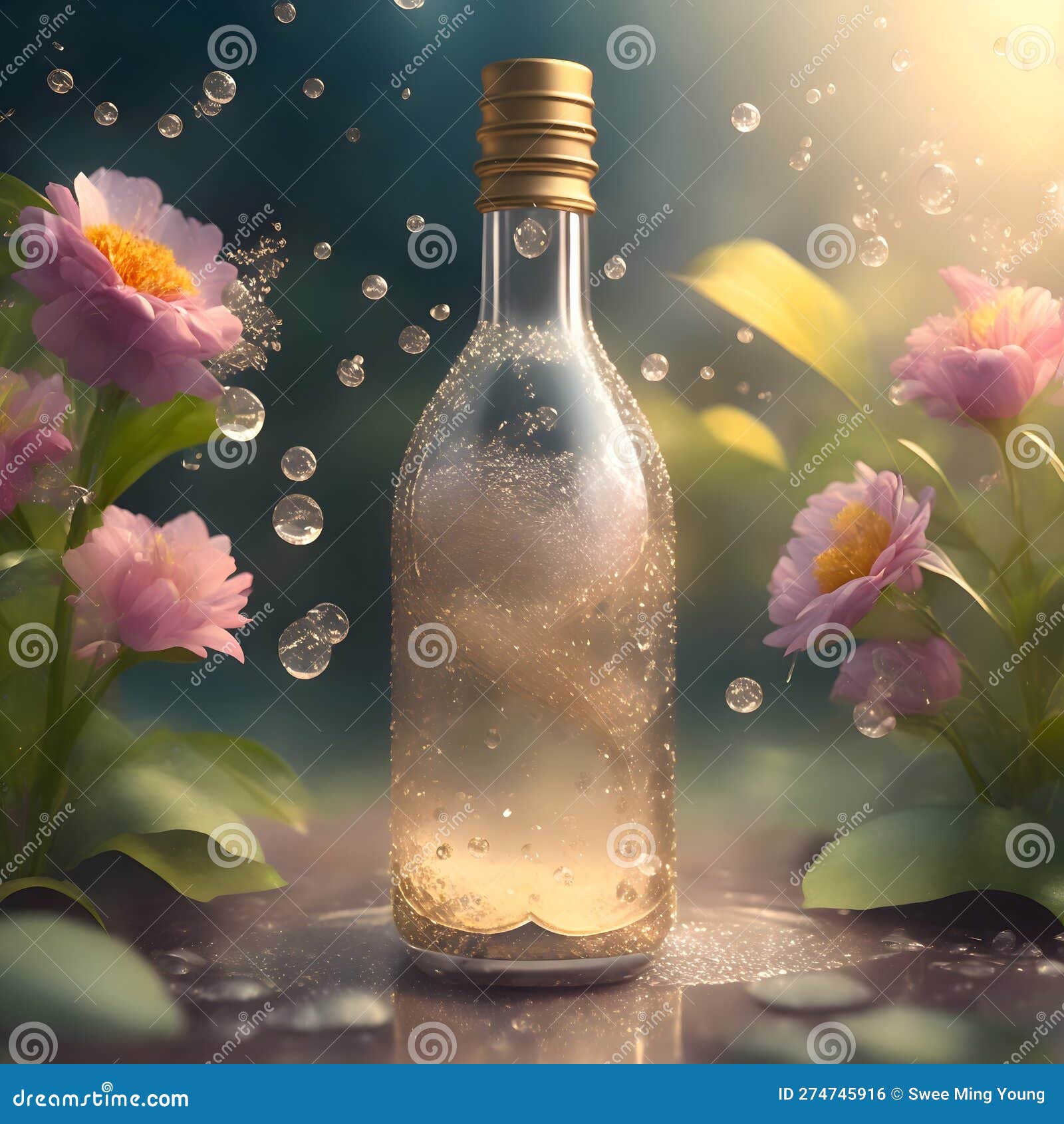 Image of the Heavy Raindrops Splattering into Translucent Petals in an ...