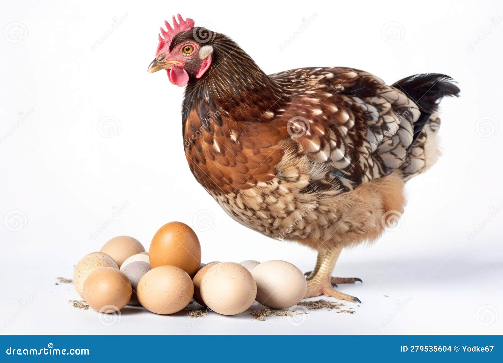 Hen With Eggs