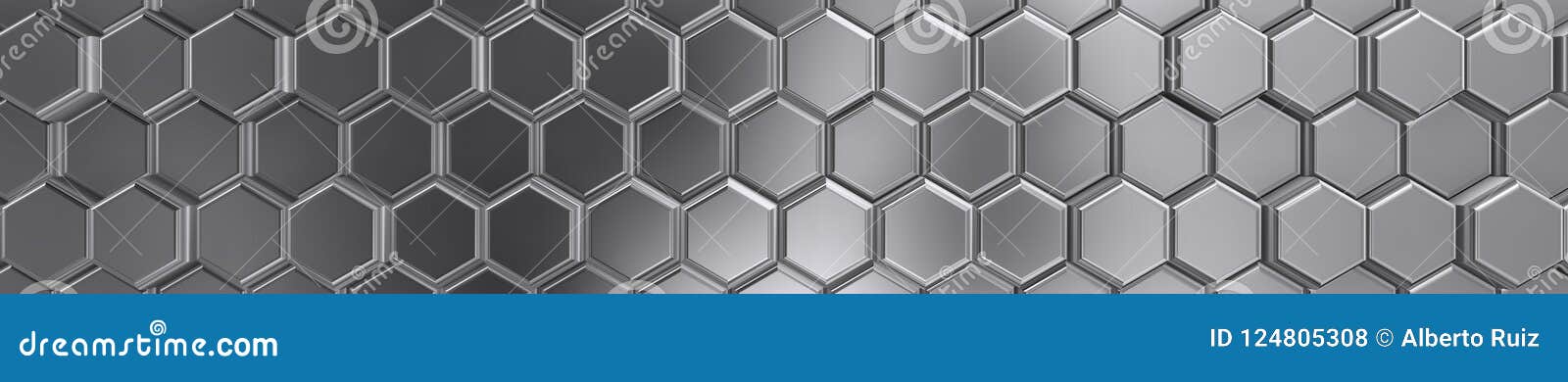 Image of Silver Hexagons with Metalic Bright. Stock Illustration ...