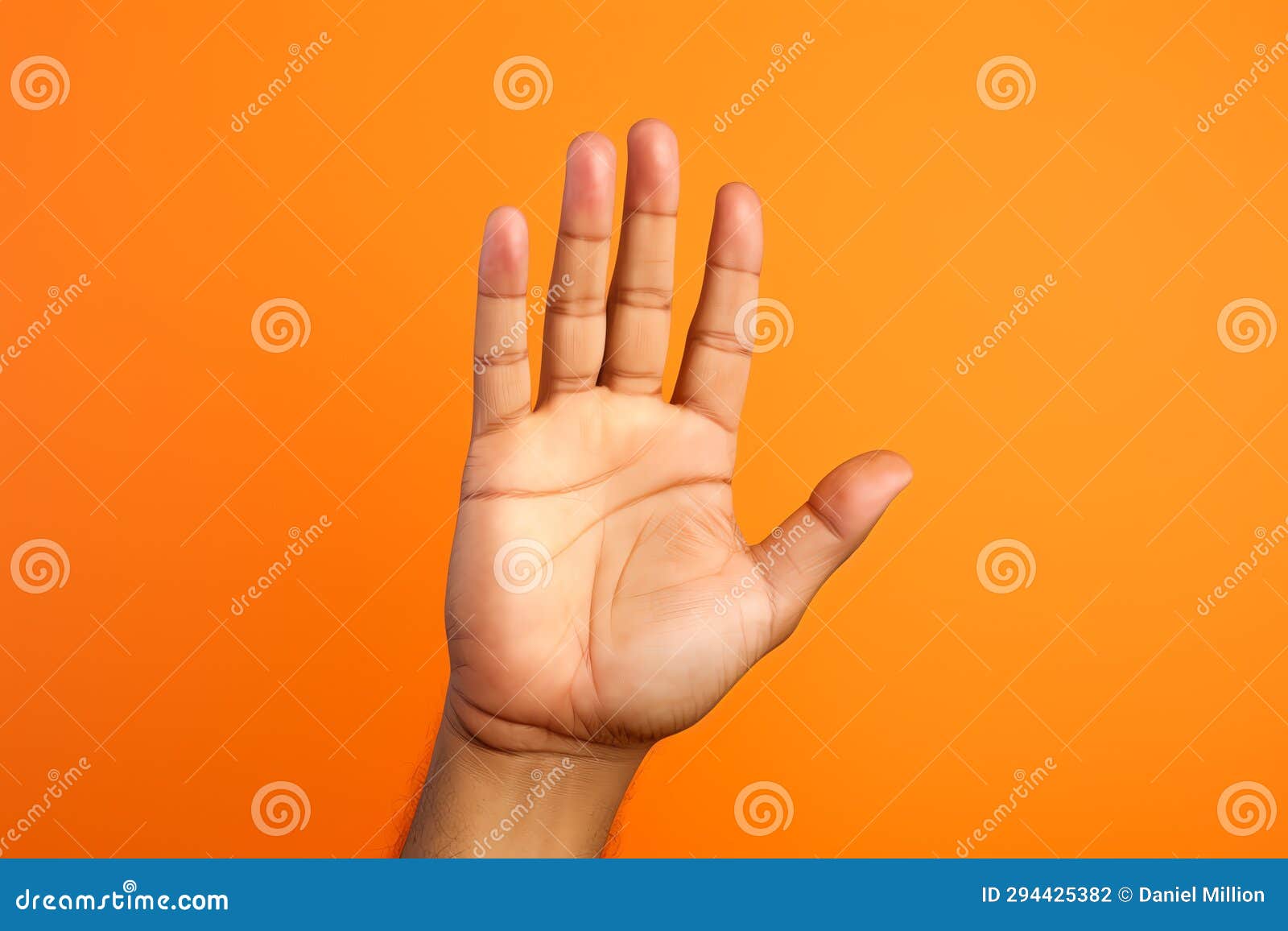 High Five Hand Gesture on Orange Background Stock Illustration ...