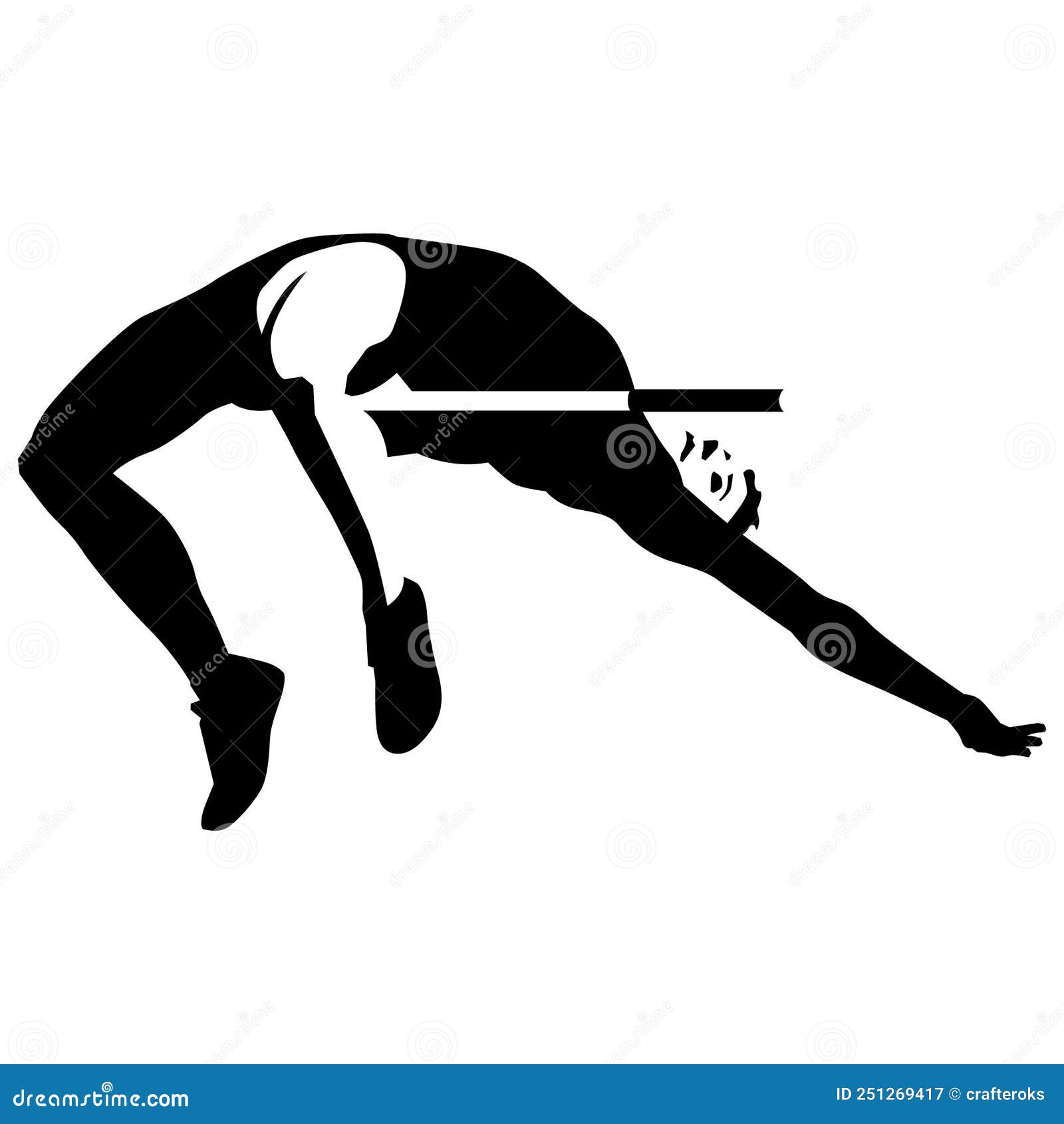 High Jumping Athlete EPS Vector File Stock Vector - Illustration of ...