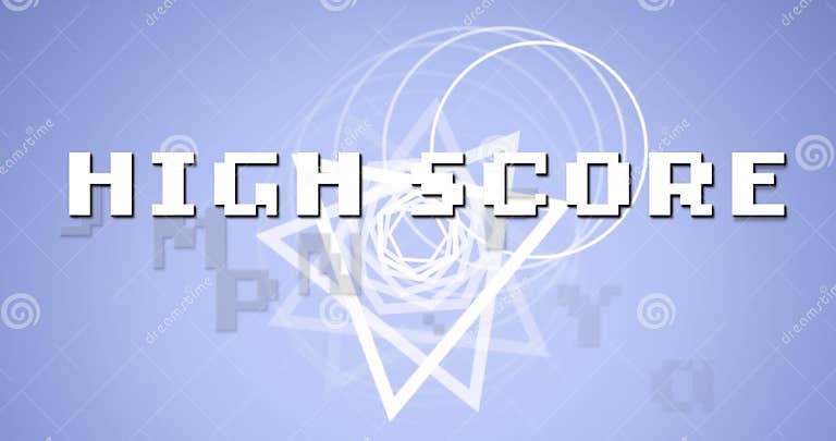 Image of High Score Text and Data Processing Over Purple Background Stock Illustration ...