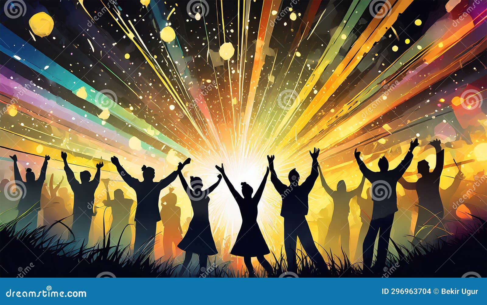 This Image Highlights the Intense Emotion and Joy of the Silhouettes in ...