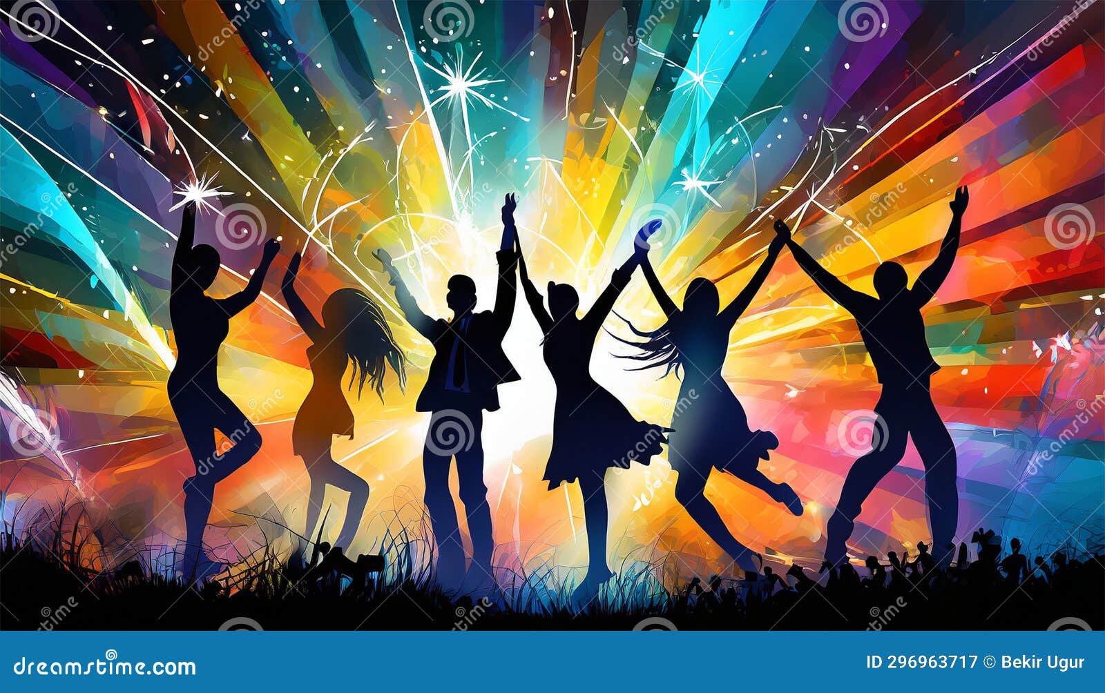 This Image Highlights the Intense Emotion and Joy of the Silhouettes in ...