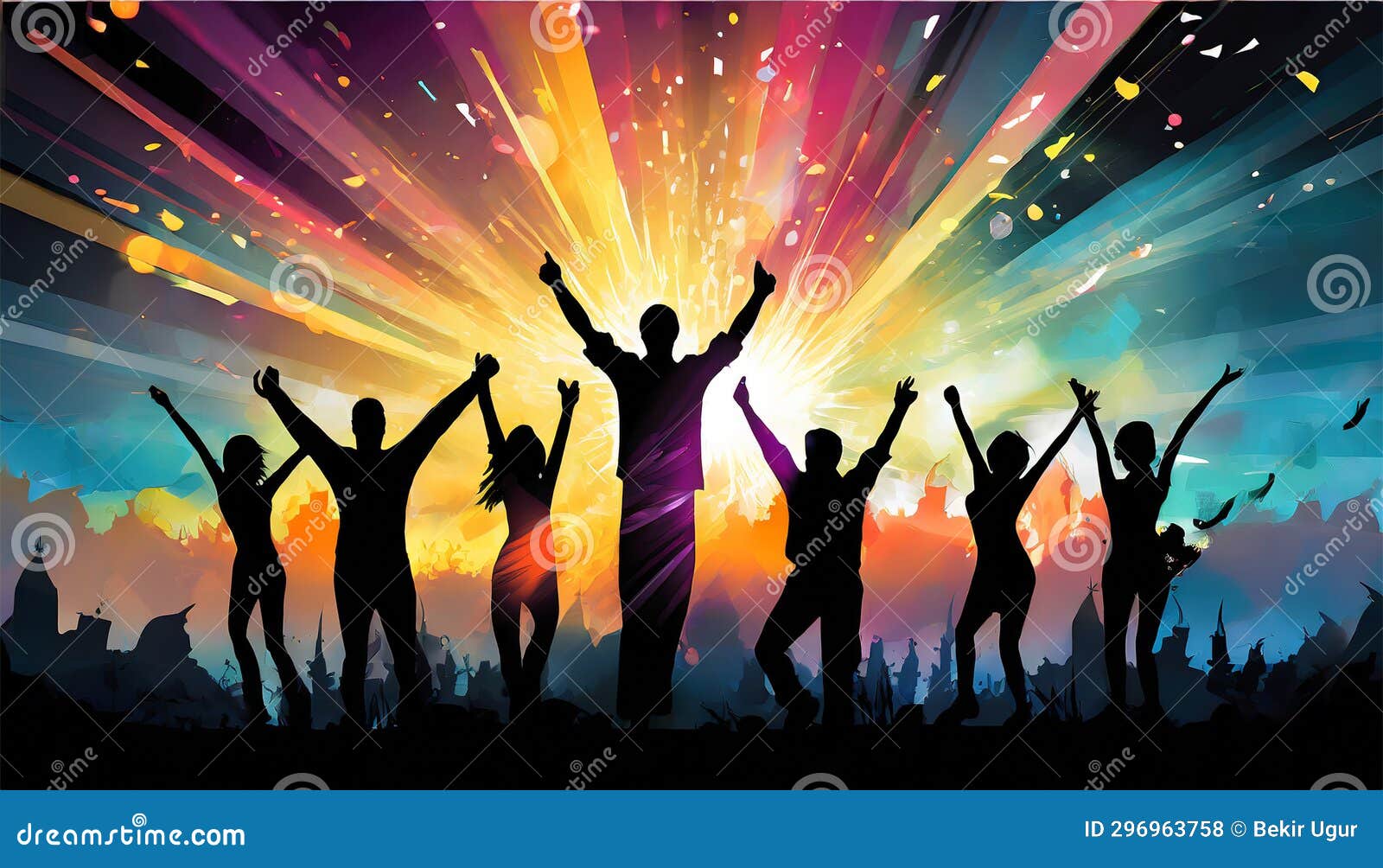 This Image Highlights the Intense Emotion and Joy of the Silhouettes in ...