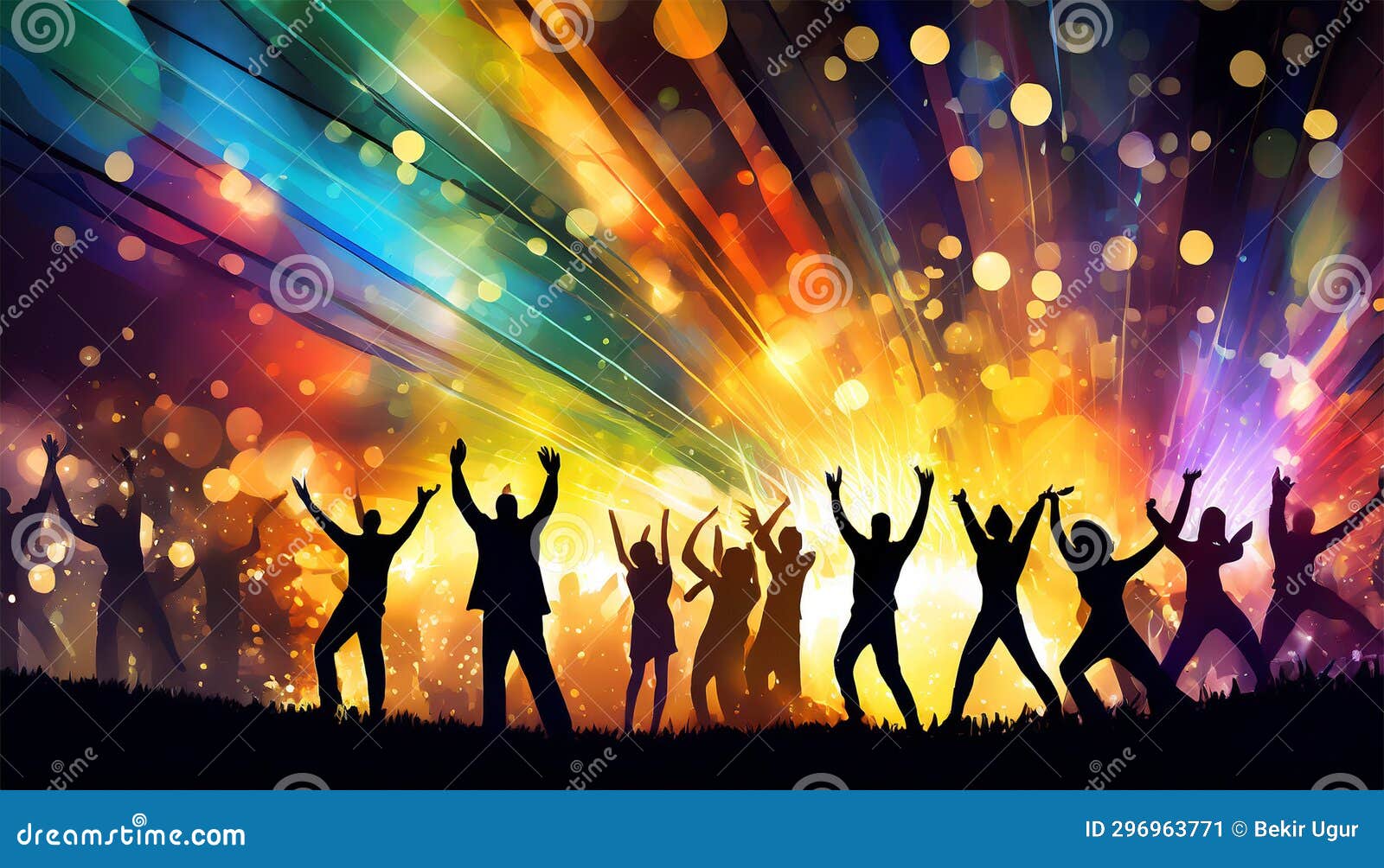 This Image Highlights the Intense Emotion and Joy of the Silhouettes in ...