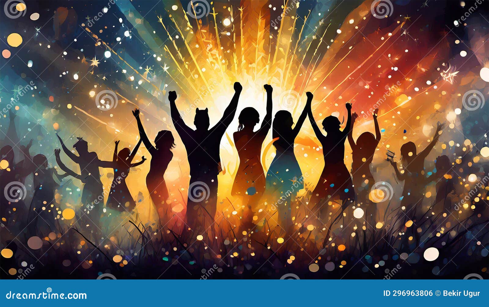 This Image Highlights the Intense Emotion and Joy of the Silhouettes in ...