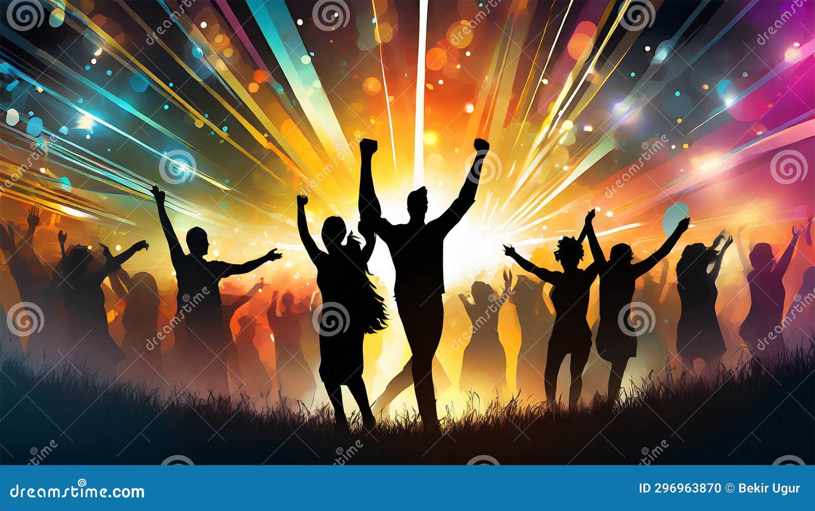 This Image Highlights the Intense Emotion and Joy of the Silhouettes in ...