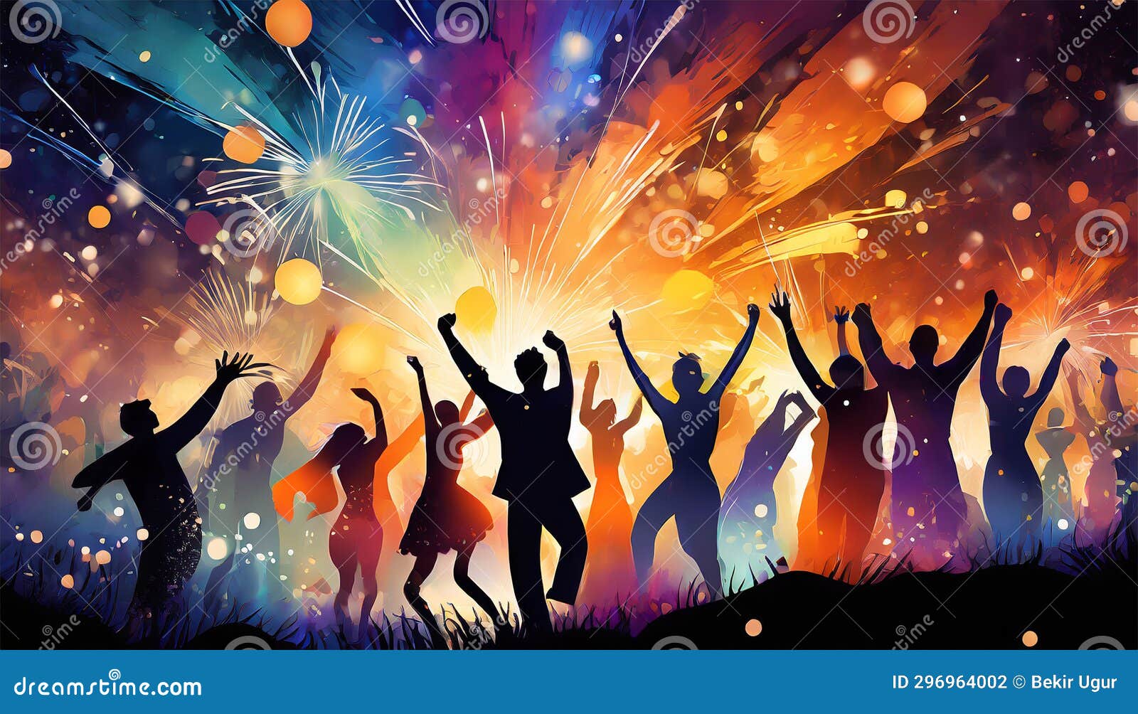 This Image Highlights the Intense Emotion and Joy of the Silhouettes in ...