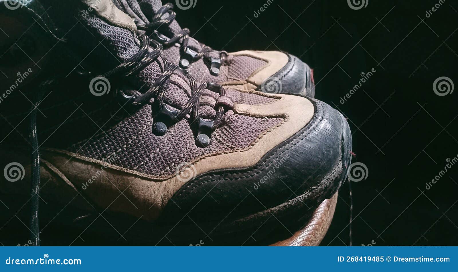 Image of Hiking Boots Appearance on Chair Stock Image - Image of chair ...