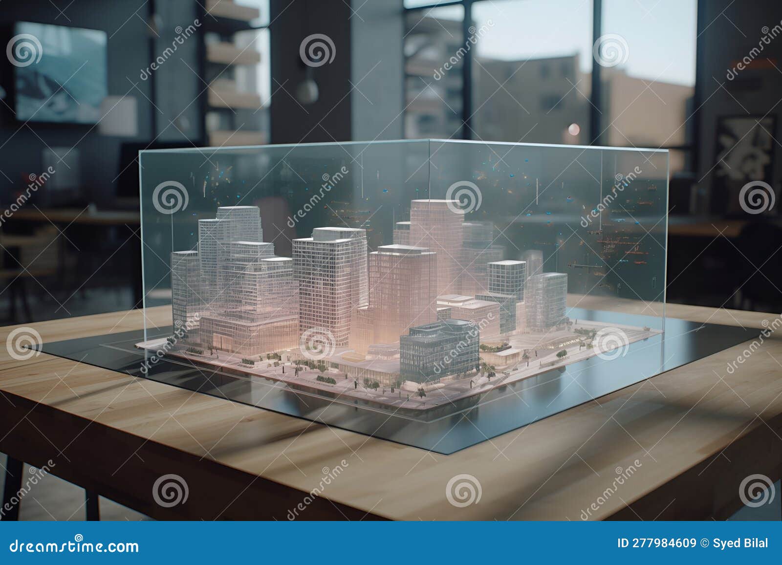 Image of a Holographic Display Showing a Virtual Model of a New ...