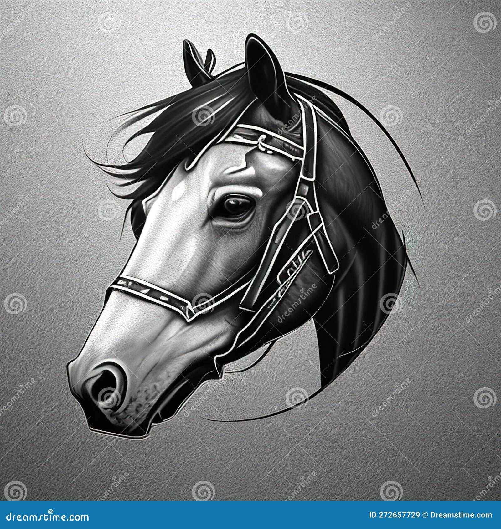 Image of a Horse Face Design. Animals Stock Illustration - Illustration ...