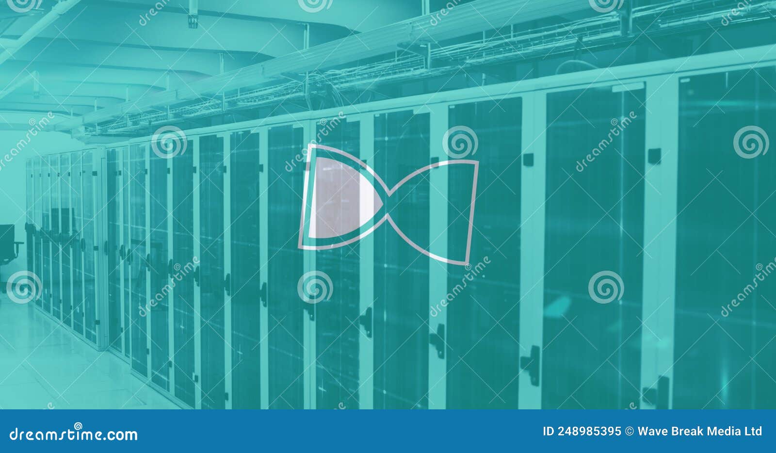 Image of Hourglass Loading and Data Processing Over Computer Servers ...