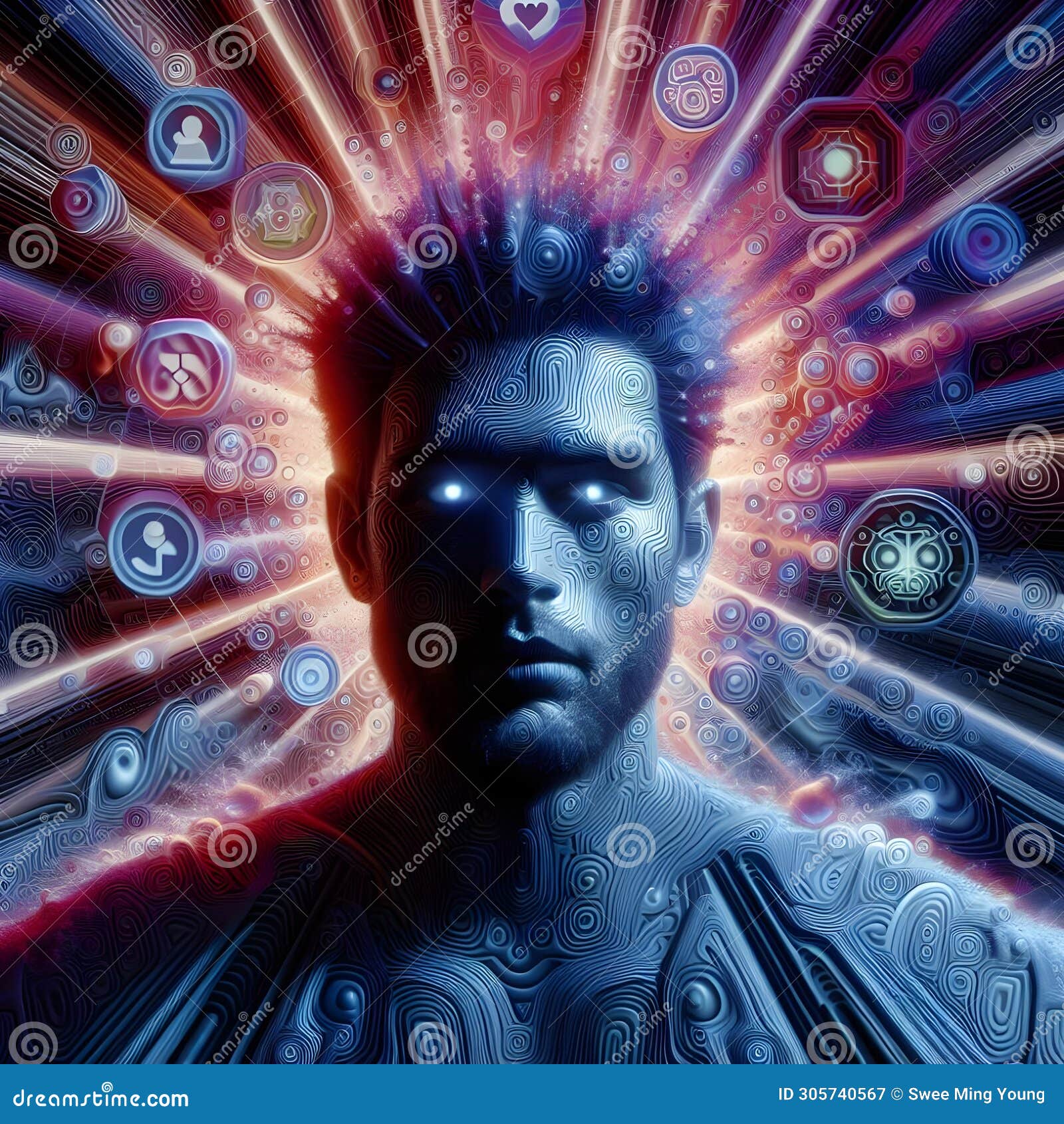 Image of How the Effect Social Media Has on Humans. Stock Illustration ...