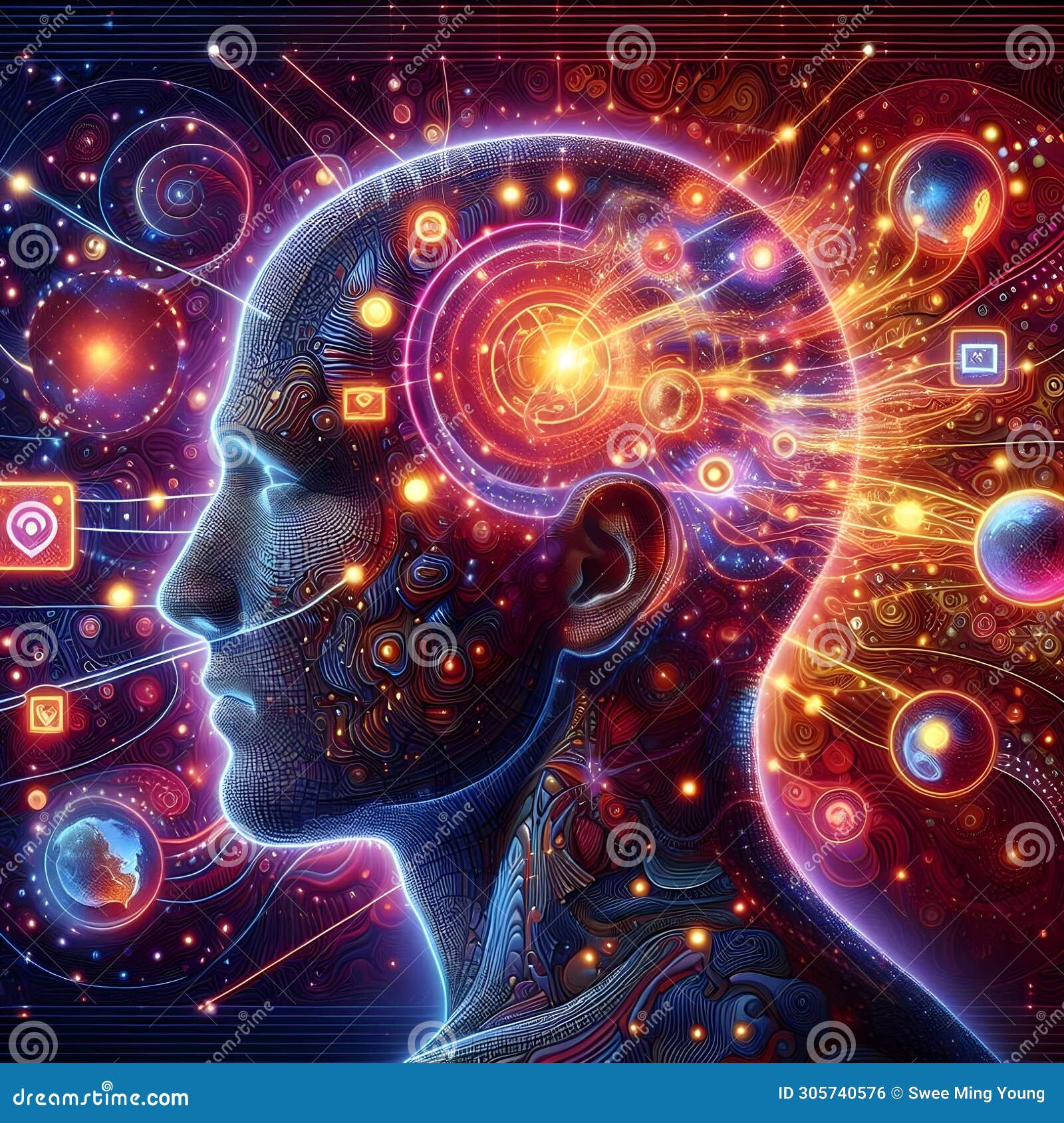 Image of How the Effect Social Media Has on Humans. Stock Illustration ...