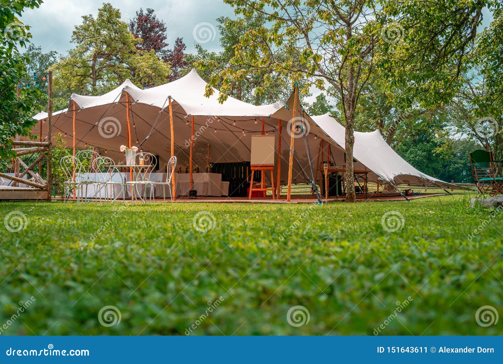 Huge Tent For A Large Group Of People. Army Headquarters Tent. Awning ...