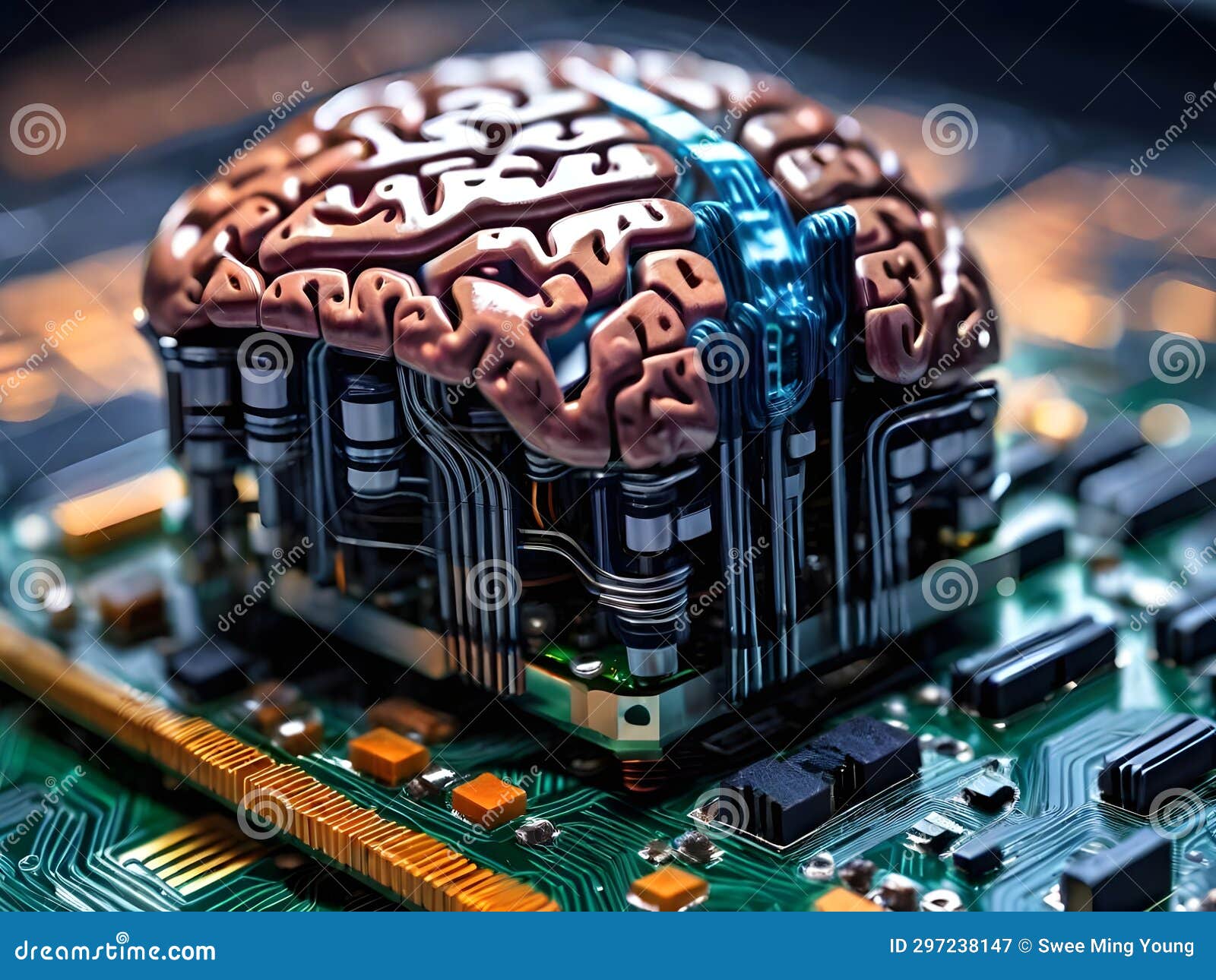 Image of the Human Brain As the Printed Circuit As Motherboard ...