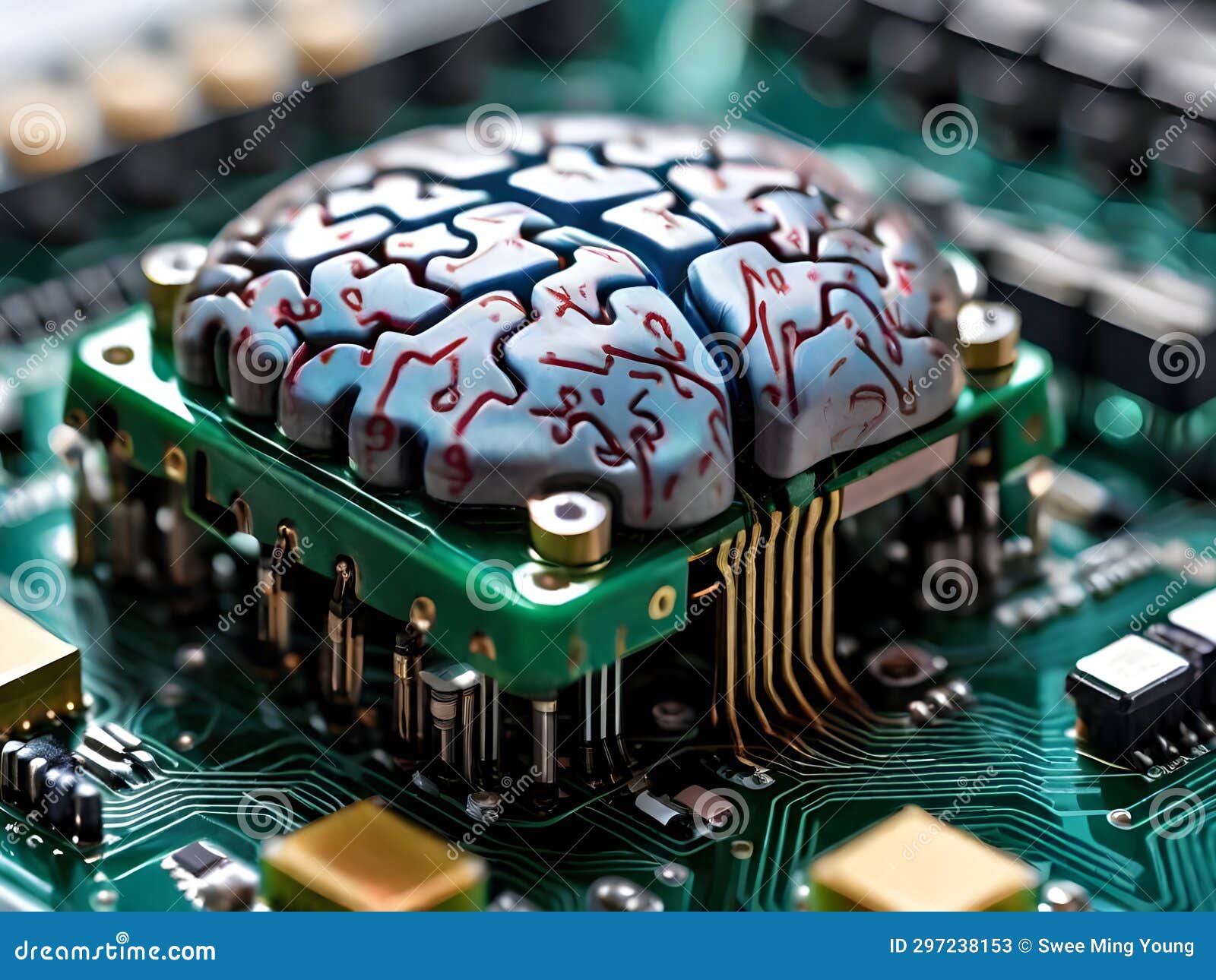 Image of the Human Brain As the Printed Circuit As Motherboard ...