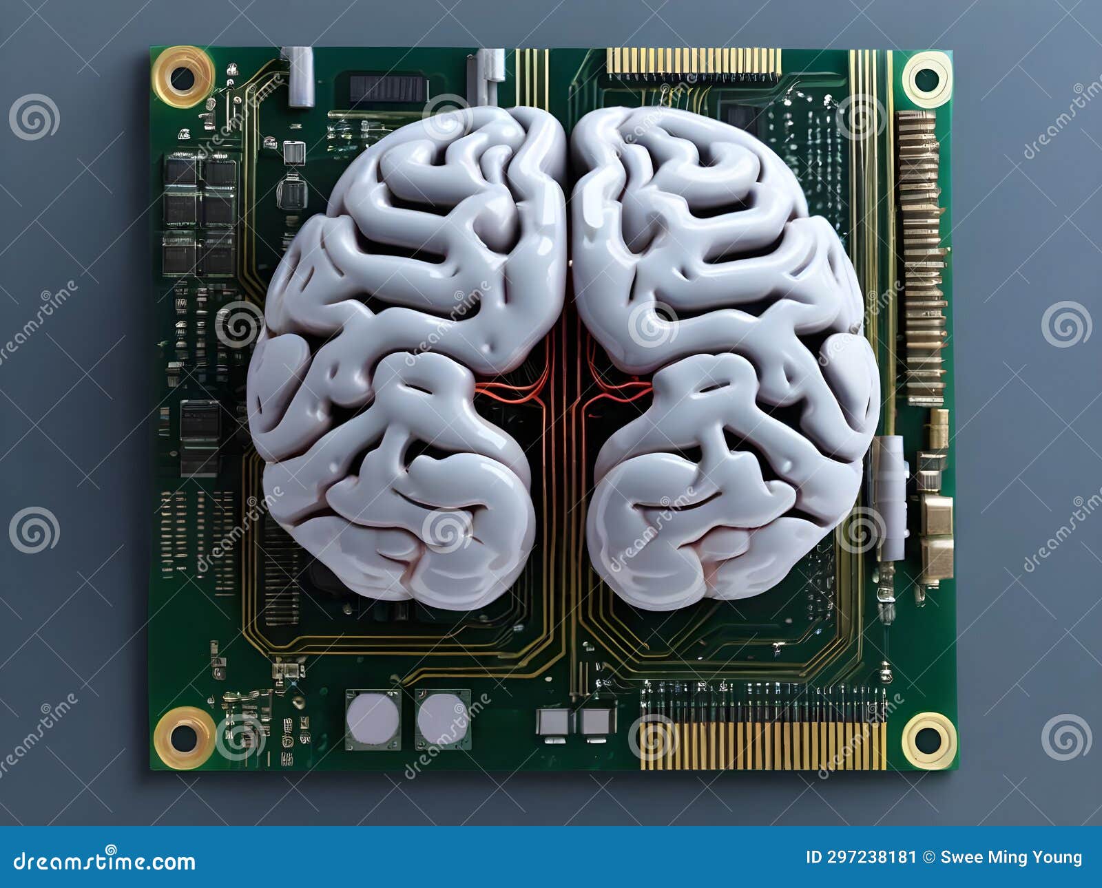 Image of the Human Brain As the Printed Circuit As Motherboard ...