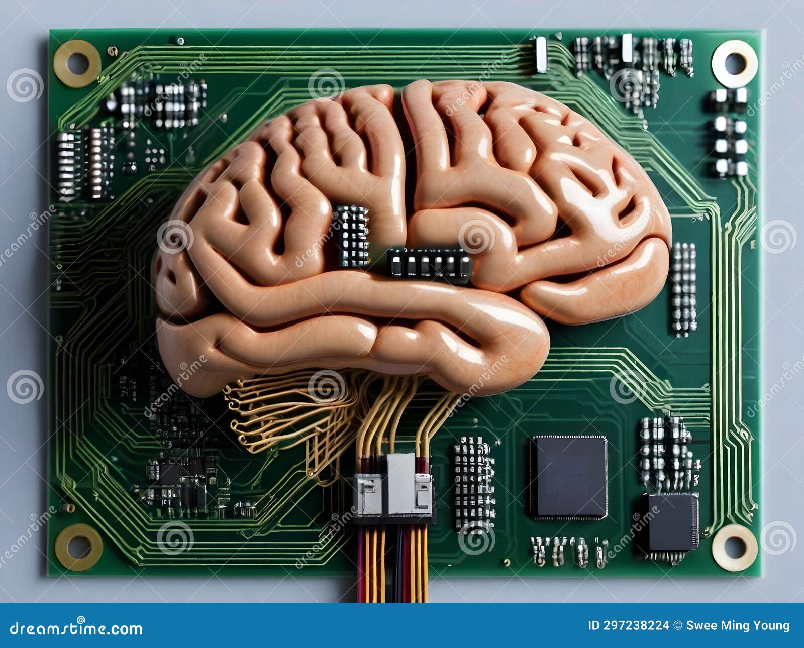 Image of the Human Brain As the Printed Circuit As Motherboard ...