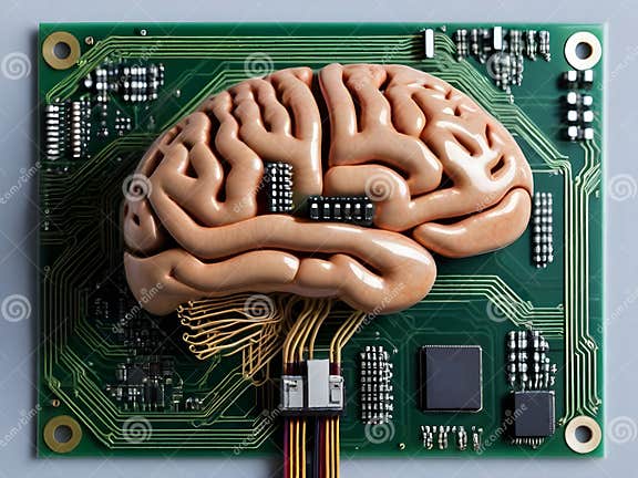 Image of the Human Brain As the Printed Circuit As Motherboard ...
