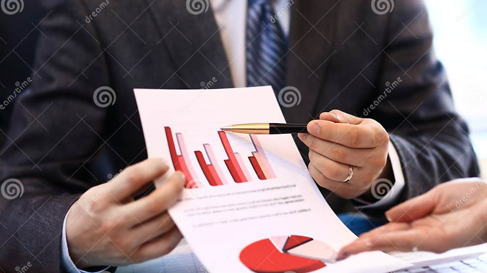 Image of Human Hand Pointing at Paper Stock Image - Image of ...