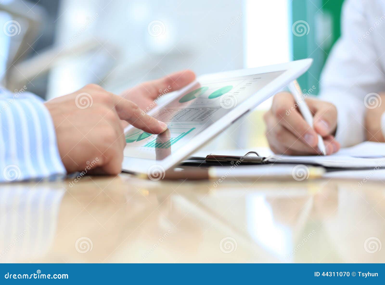 Image of Human Hand Pointing at Touchscreen Stock Photo - Image of ...