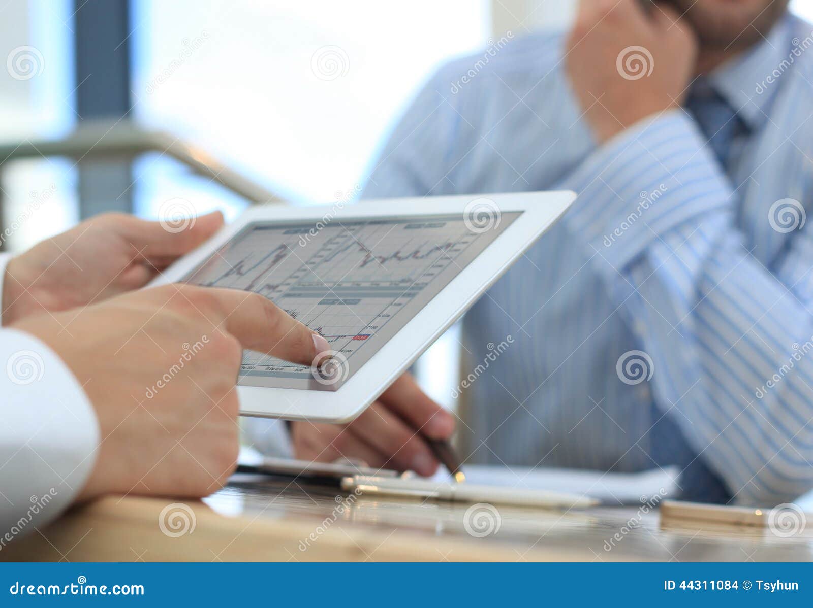 Image of Human Hand Pointing at Touchscreen Stock Photo - Image of ...
