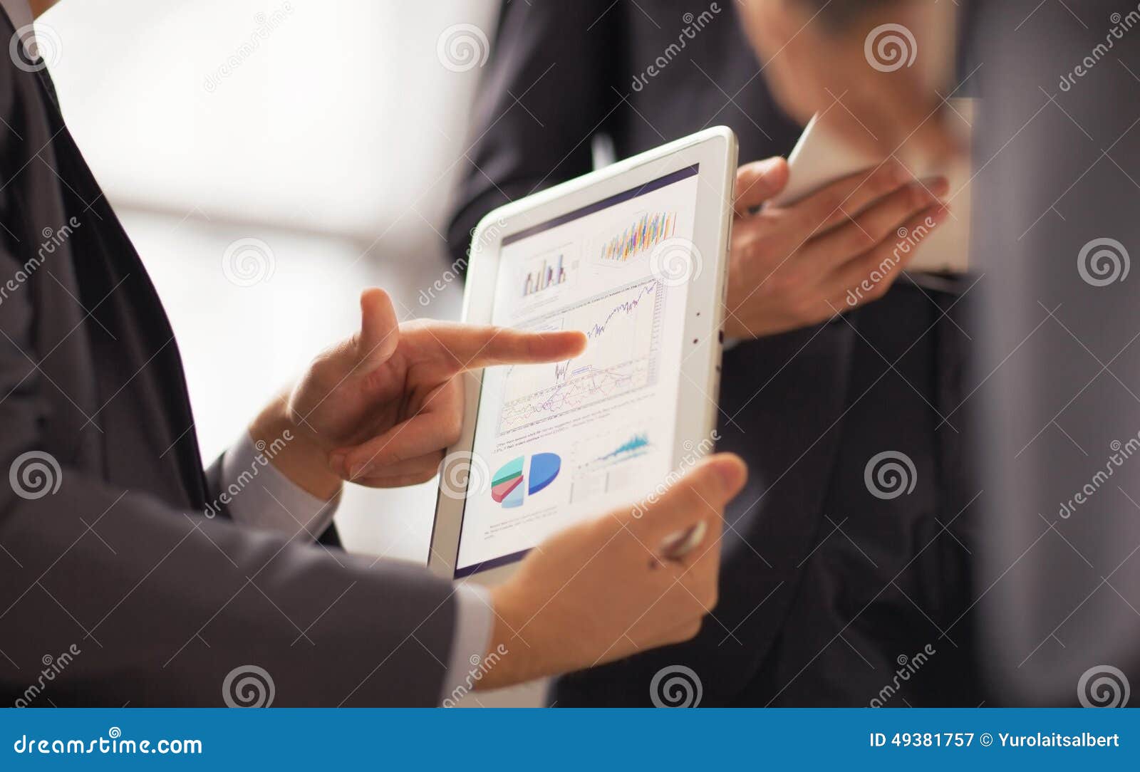 Image of Human Hand Pointing at Touchscreen Stock Image - Image of ...