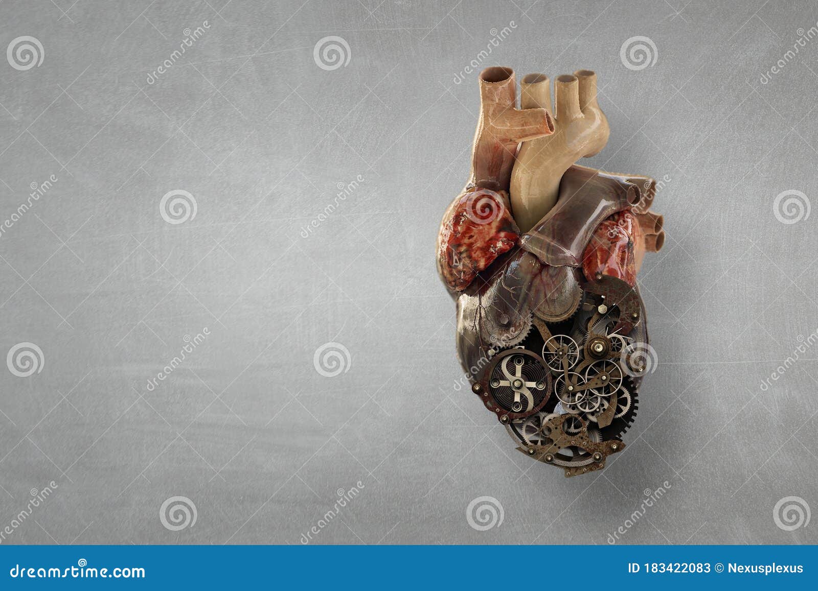 Image of Human Heart Made of Metal Elements Stock Image - Image of ...