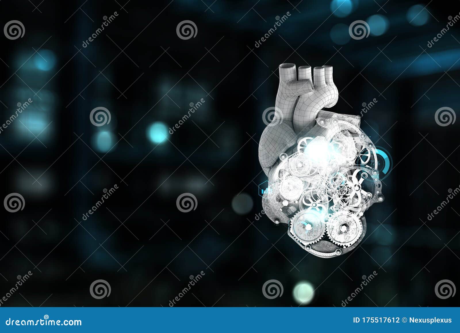 Image of Human Heart Made of Metal Elements Stock Photo - Image of ...