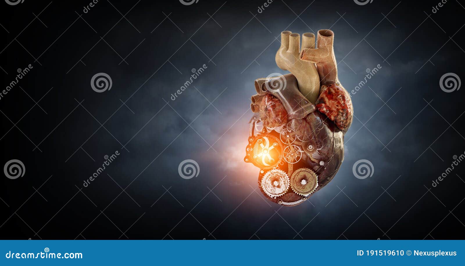 Image of Human Heart Made of Metal Elements Stock Photo - Image of ...