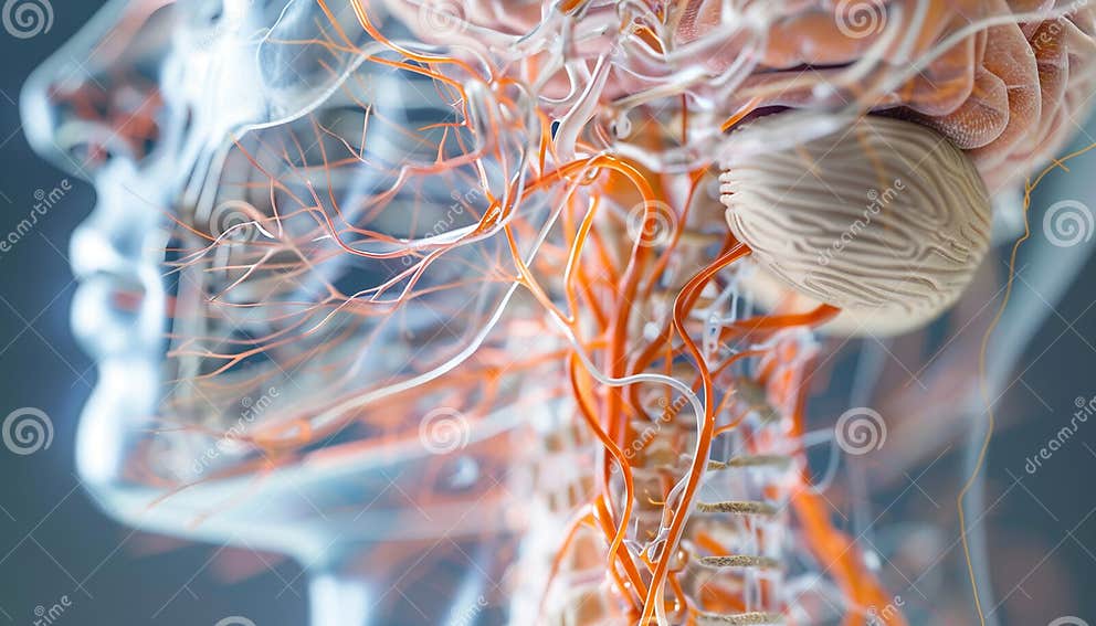 Visual Depiction of the Human Nervous System Stock Illustration ...