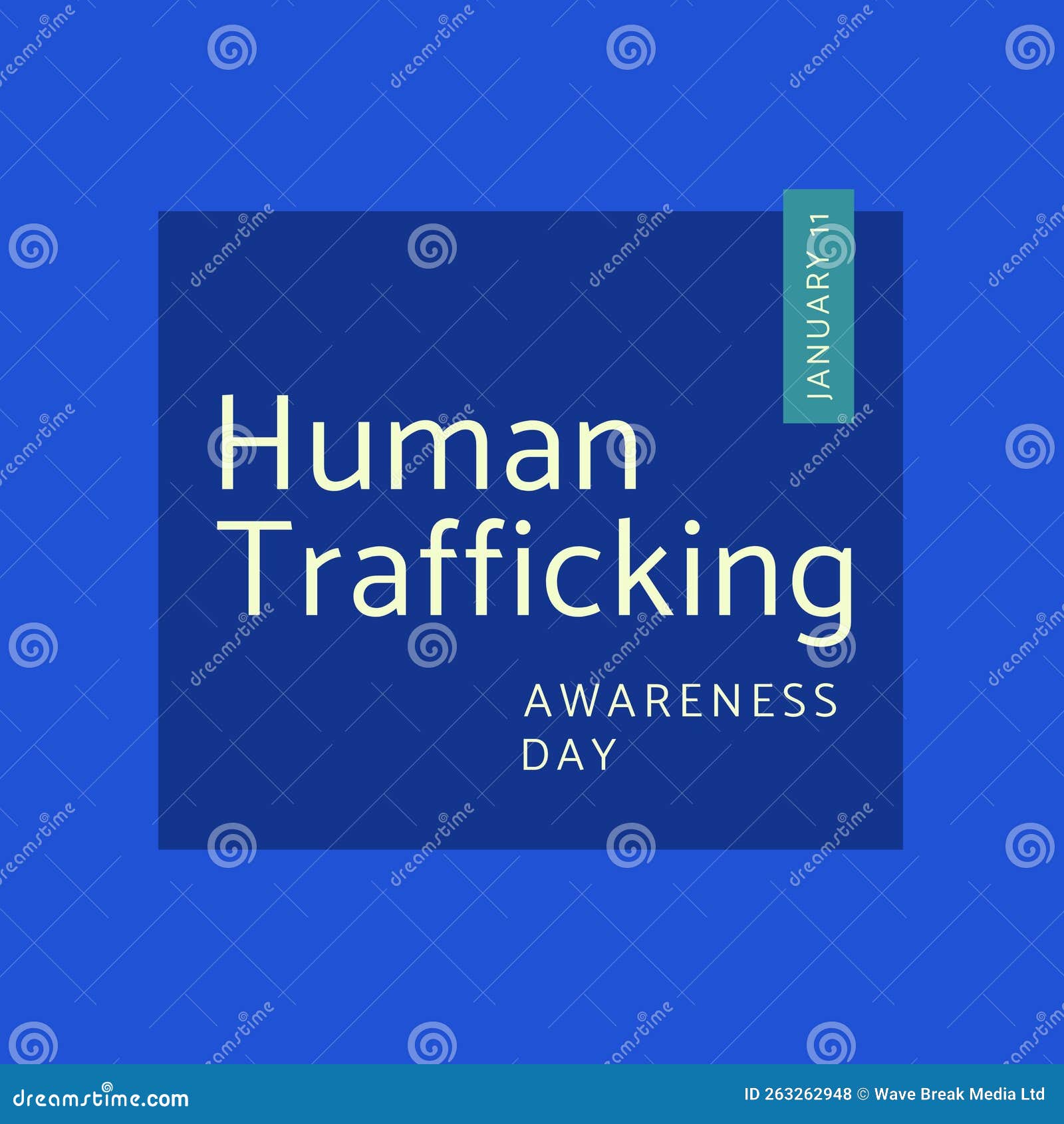 Image of Human Trafficking Awareness Day Over Blue Background Stock ...