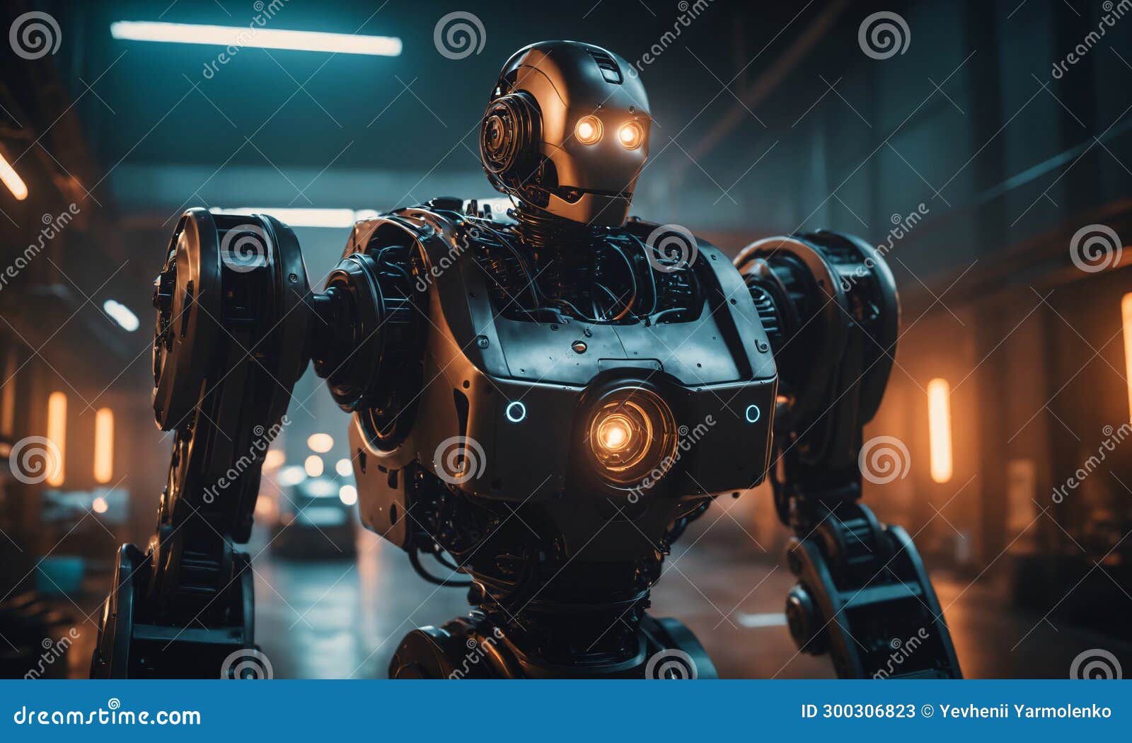 Image of a Humanoid Robot, an Innovative, Complex Humanoid Mechanism ...