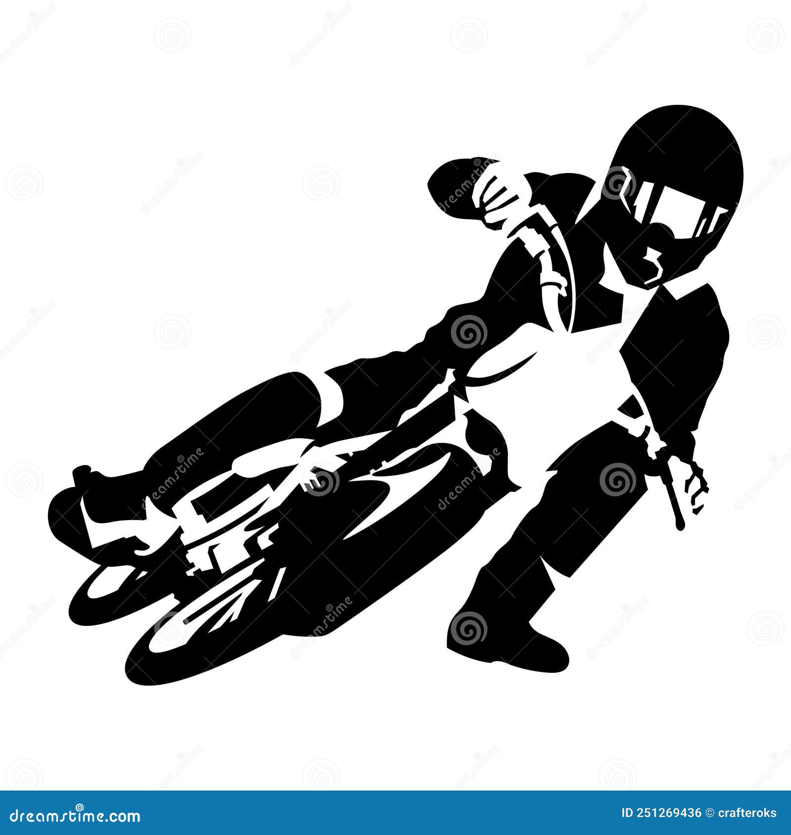 Speedway, Motorcycle Races - An Hand Drawn Illustration | CartoonDealer ...