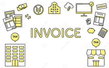 Image Icon Frame of the Invoice System and Text of the Invoice Stock ...
