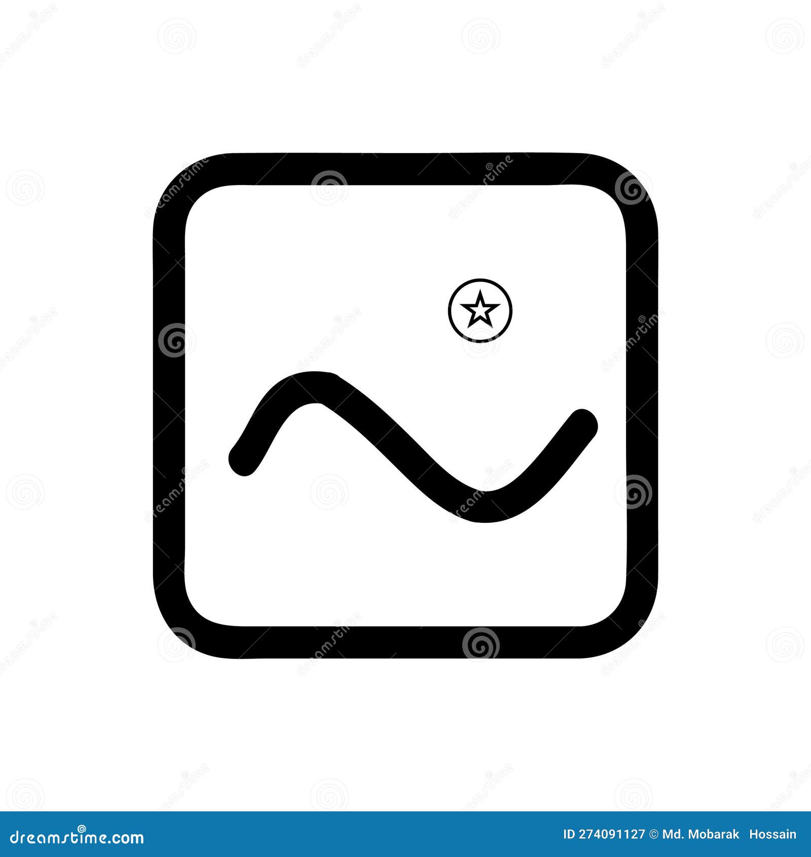 Image Icon, Outline Style, Isolated on White Background. Stock Vector ...